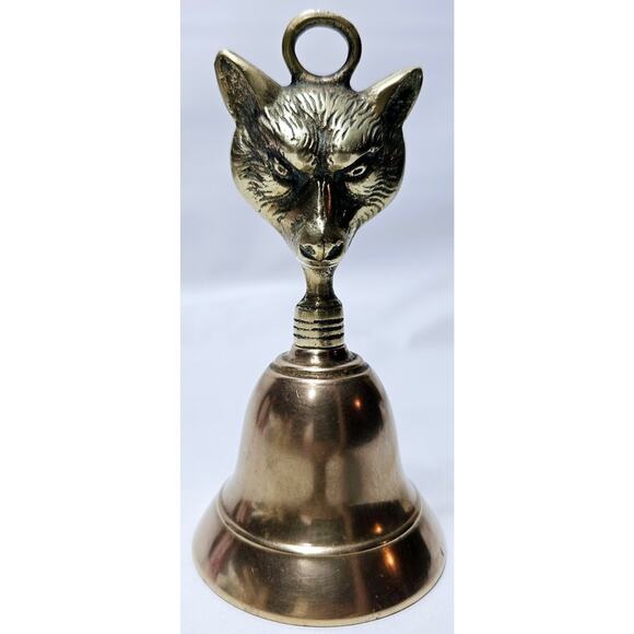 Vintage | Accents | Vintage Solid Brass Wolf Head Bell Made In England ...